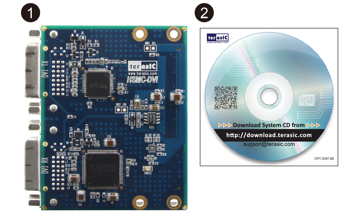 Terasic - 子板 - 影像顯示類 - DVI-HSMC 子板