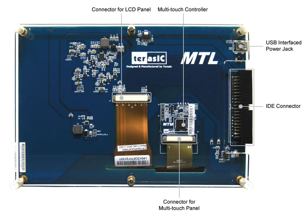 Terasic - 停產產品 - 子板 - Multi-touch LCD Module (MTL)