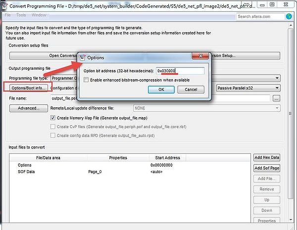 Chapter 4 Setting for change .sof file to .pof file - Terasic Wiki